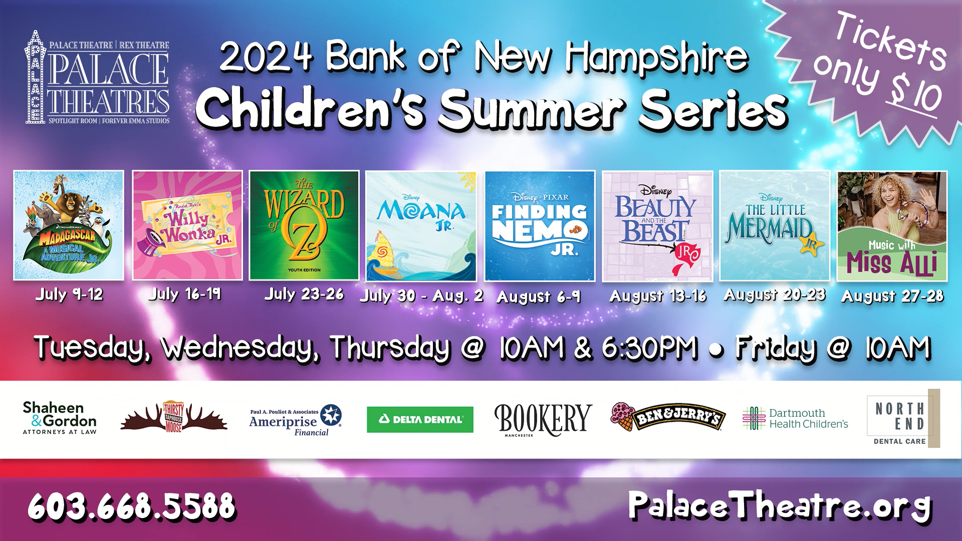 Bank of New Hampshire Presents Palace Theatre’s Children’s Summer Series - Bank of New Hampshire